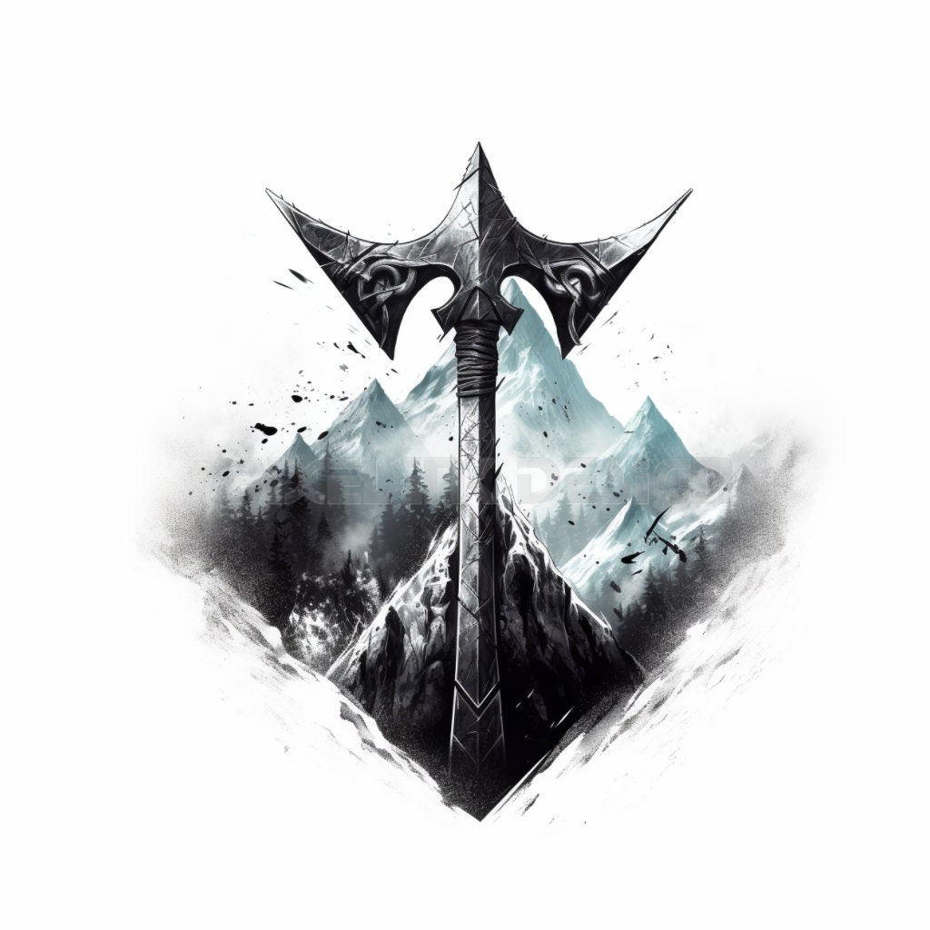 Mjolnir Tattoo Design Transparent Background Download Detailed High ...