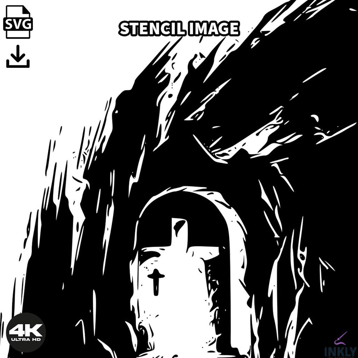 Empty Tomb Tattoo Design - Download High Resolution Digital Art PNG ...