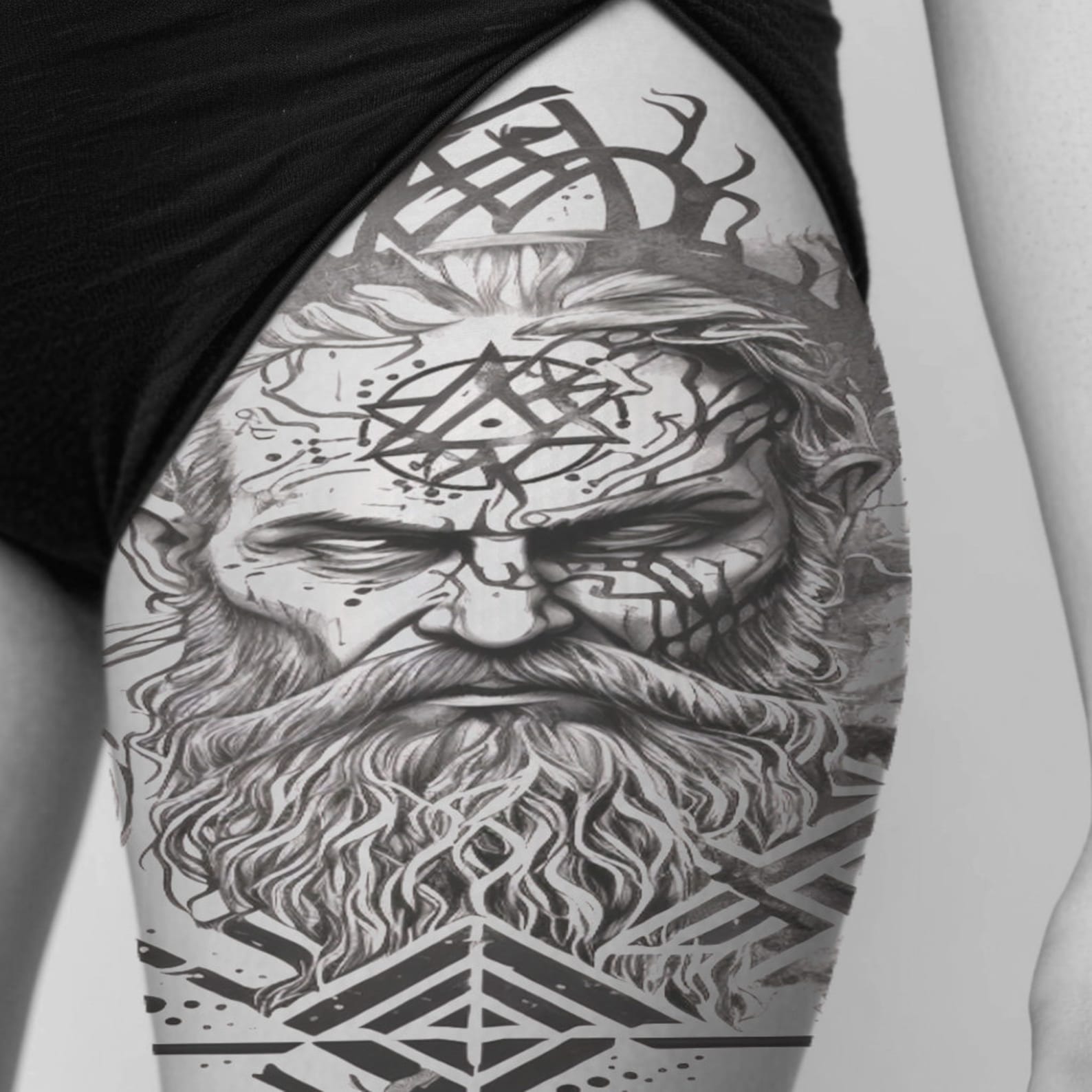 Odin Tattoo Design Download High Resolution Digital Art PNG Transparent ...