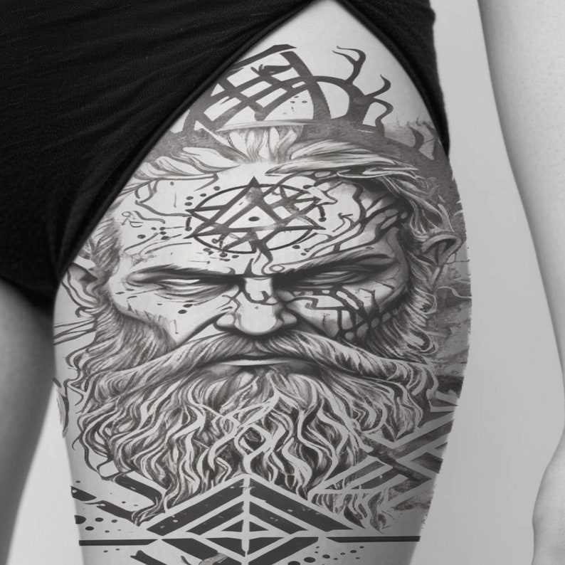Odin Tattoo Design Download High Resolution Digital Art PNG Transparent ...
