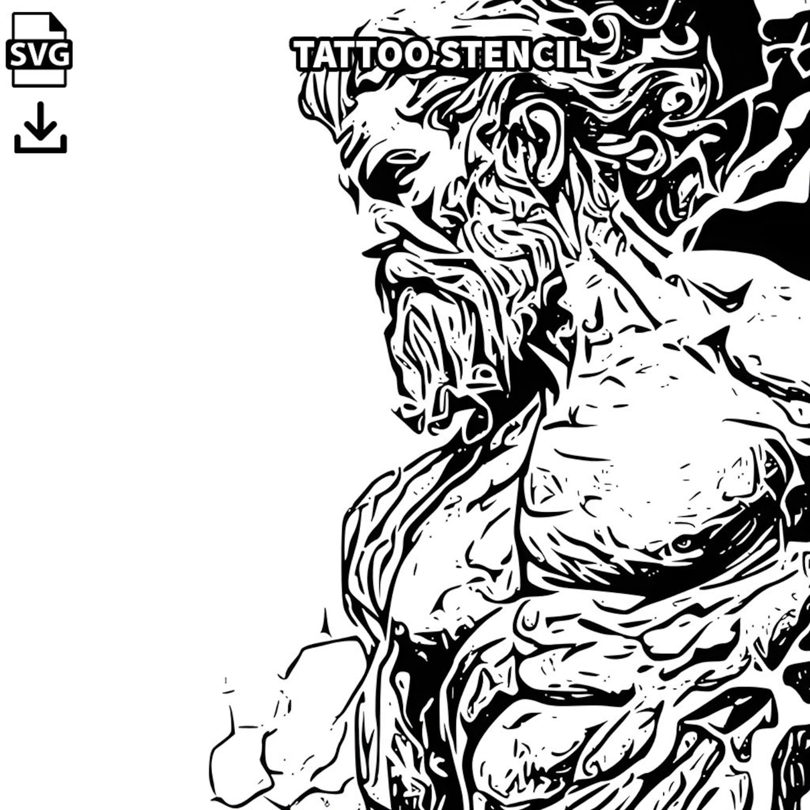 Zeus God of the Sky Tattoo Design - Download High Resolution Digital ...