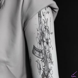 Rifle Tattoo Design - Download High Resolution Digital Art PNG ...