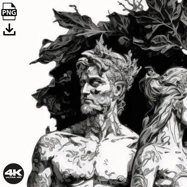 Adam and Eve Tattoo Design Download High Resolution Digital Art PNG ...