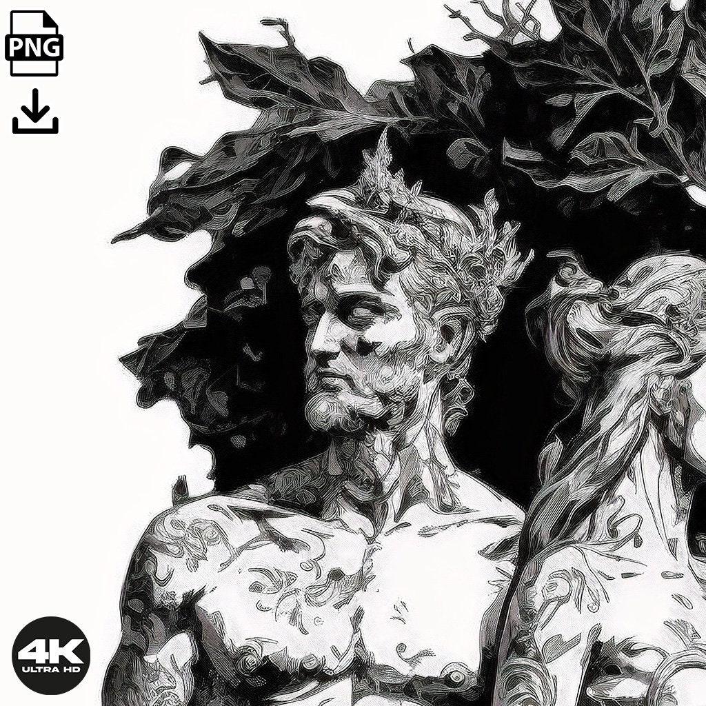 Adam and Eve Tattoo Design Download High Resolution Digital Art PNG ...