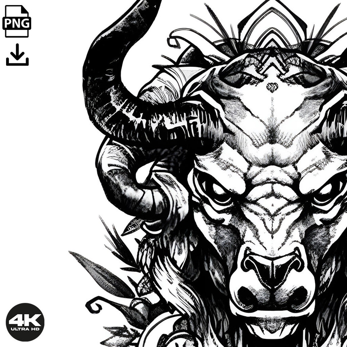 Minotaur Tattoo Transparent Background Download High Resolution Digital ...