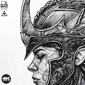 Valkyrie Tattoo Design - Download High Resolution Digital Art PNG ...