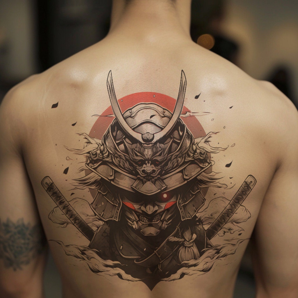 Samurai Tattoo Design Download High Resolution Digital Art PNG ...