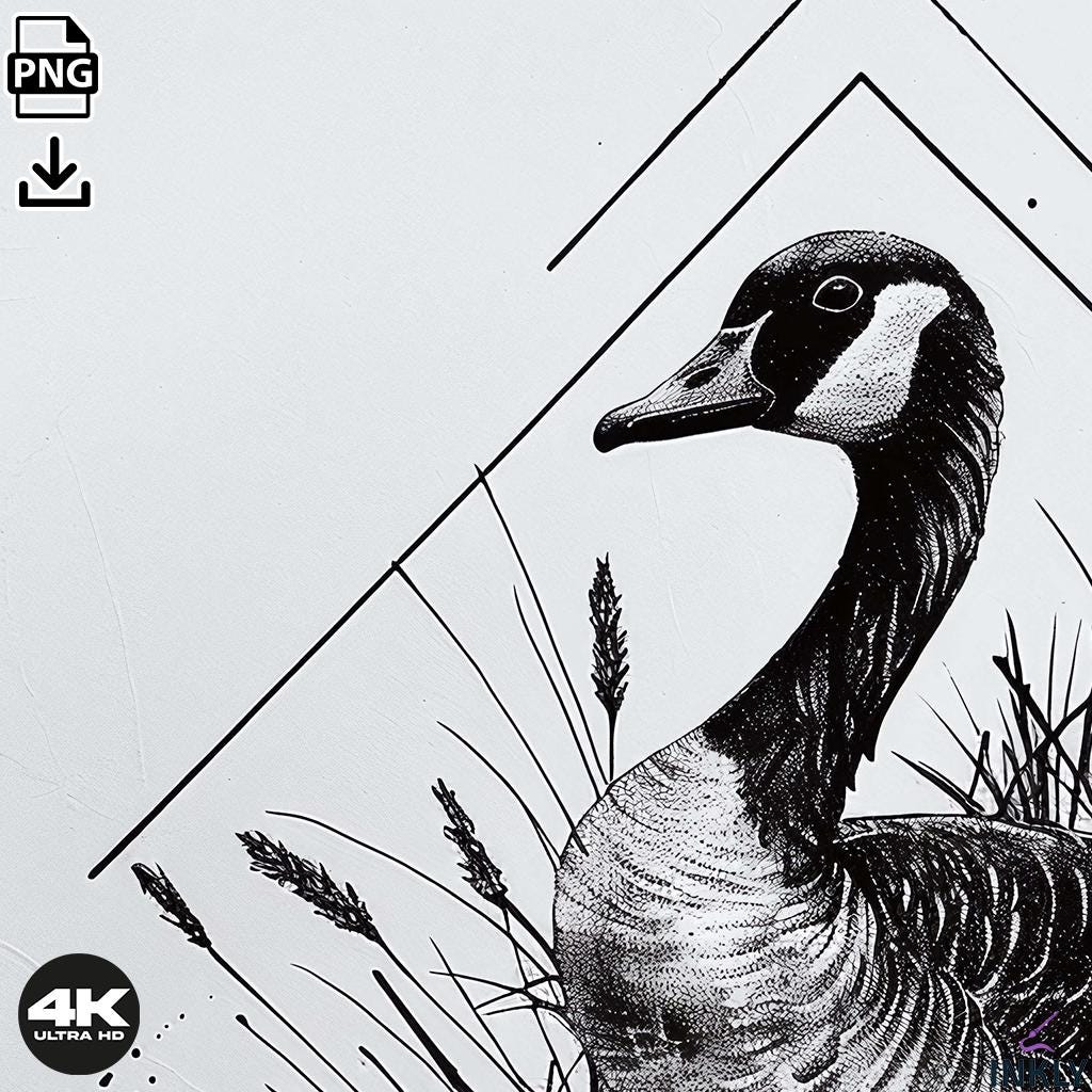 Goose Tattoo Design - Download High Resolution Digital Art PNG ...