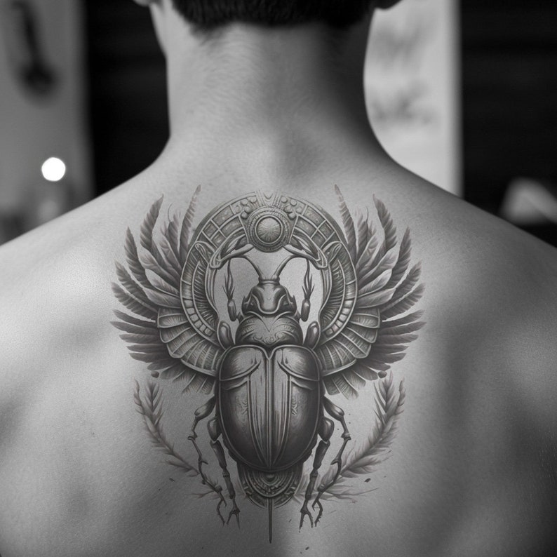 Scarab Beetle Tattoo Design - Download High Resolution Digital Art PNG ...