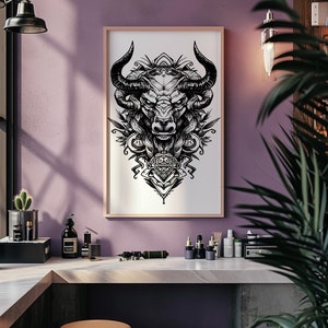 Minotaur Tattoo Transparent Background Download High Resolution Digital ...