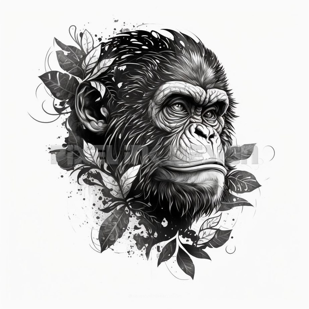 Ape Tattoo Design - Download High Resolution Digital Art PNG ...