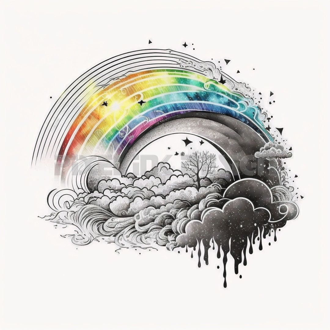 Rainbow Tattoo Design - Download High Resolution Digital Art PNG ...