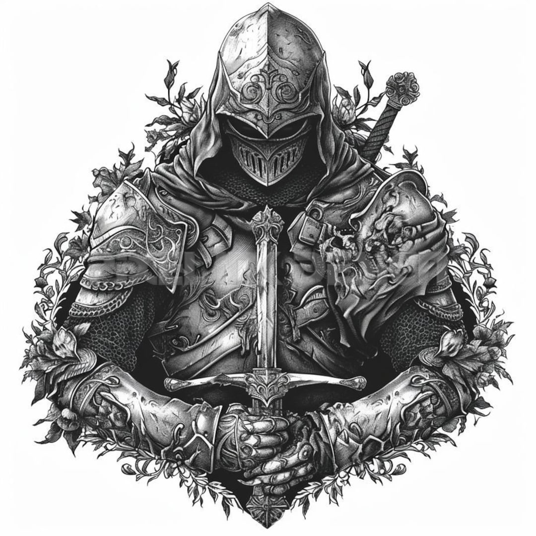 Knight Tattoo Design - Download High Resolution Digital Art PNG ...