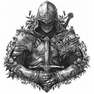 Knight Tattoo Design - Download High Resolution Digital Art PNG ...