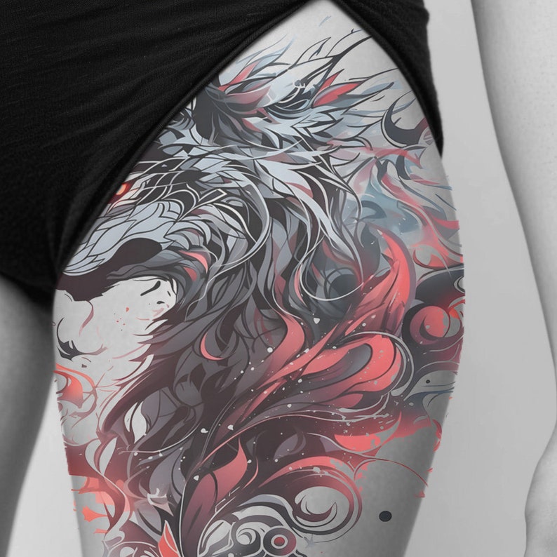 Wolf Tattoo Design Download High Resolution Digital Art PNG Transparent ...