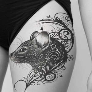 Mouse Tattoo Design Download High Resolution Digital Art PNG ...