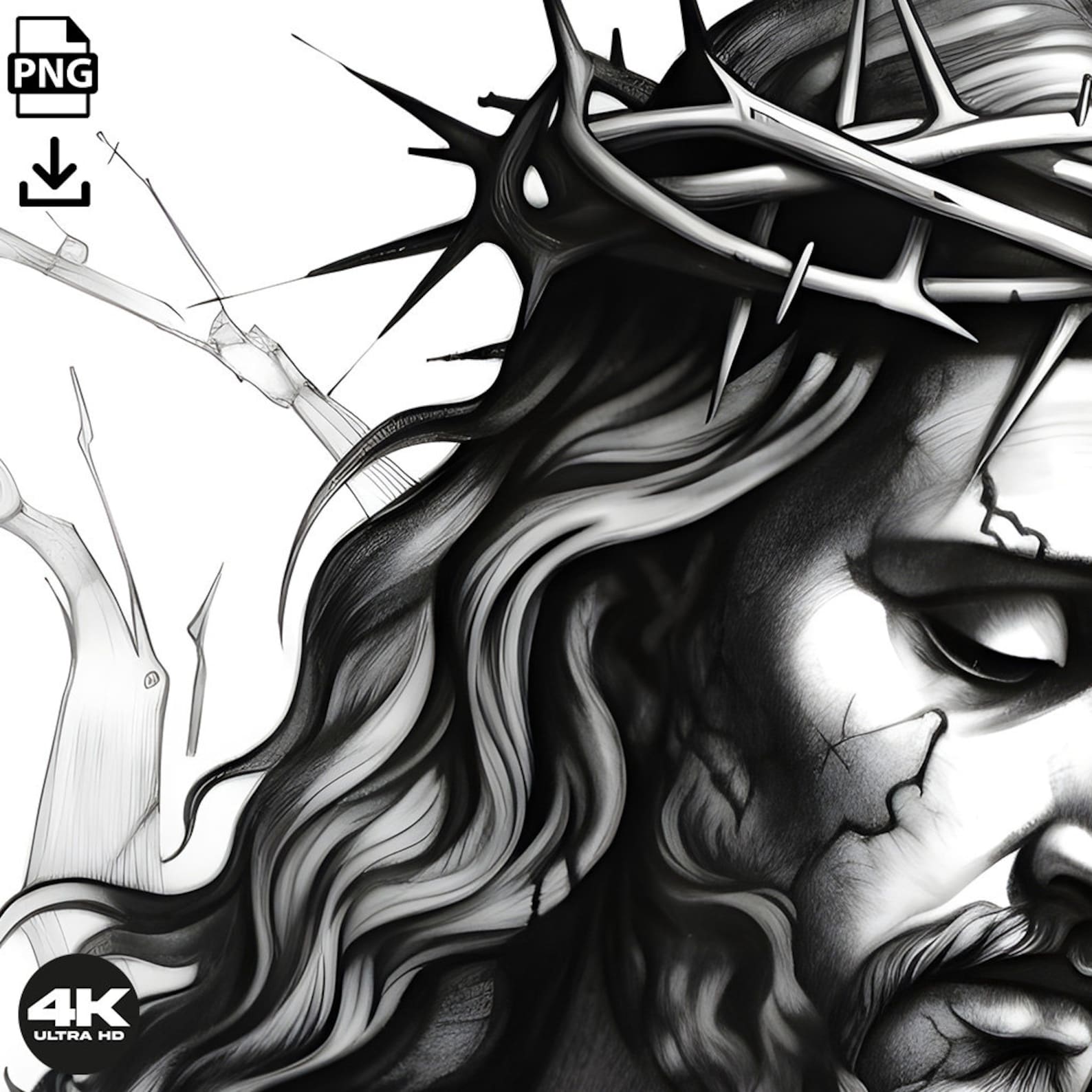 Jesus Christ Tattoo Design - Download High Resolution Digital Art PNG ...