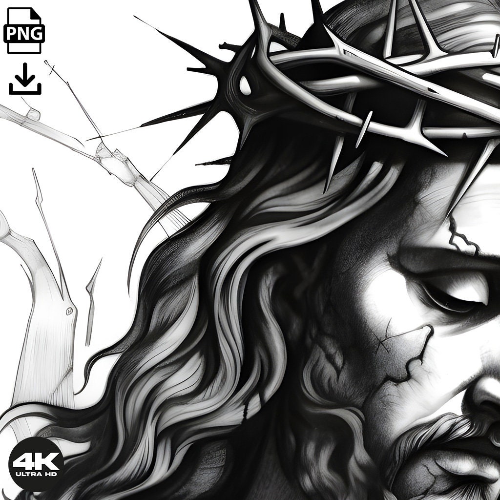 Jesus Christ Tattoo Design Download High Resolution Digital Art PNG ...
