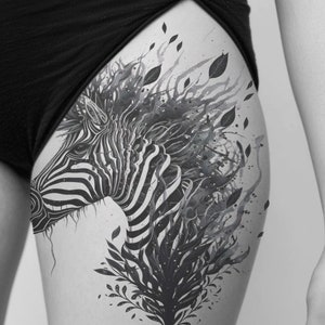 Zebra Tattoo Design - Download High Resolution Digital Art PNG ...