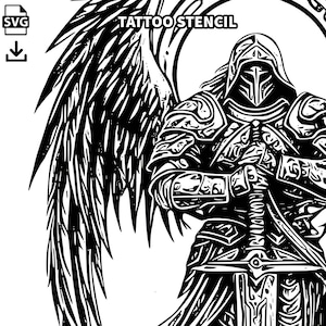 Angel Knight Tattoo Design - Download High Resolution Digital Art PNG ...