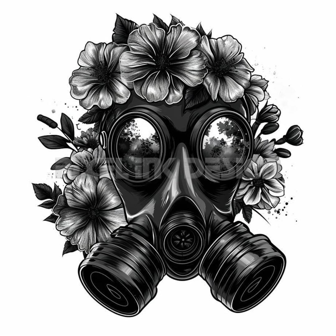 Gas Mask Design Gas Mask Thriller Tattoo Design | High Resolution 4K