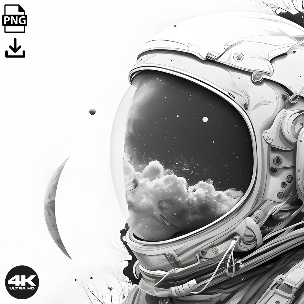 Spaceman Tattoo Design Download High Resolution Digital Art PNG ...