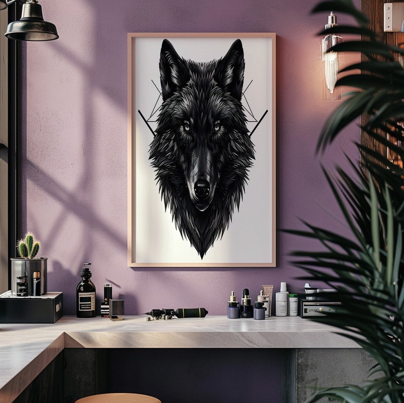 Black Wolf Tattoo Design Download High Resolution Digital Art PNG ...