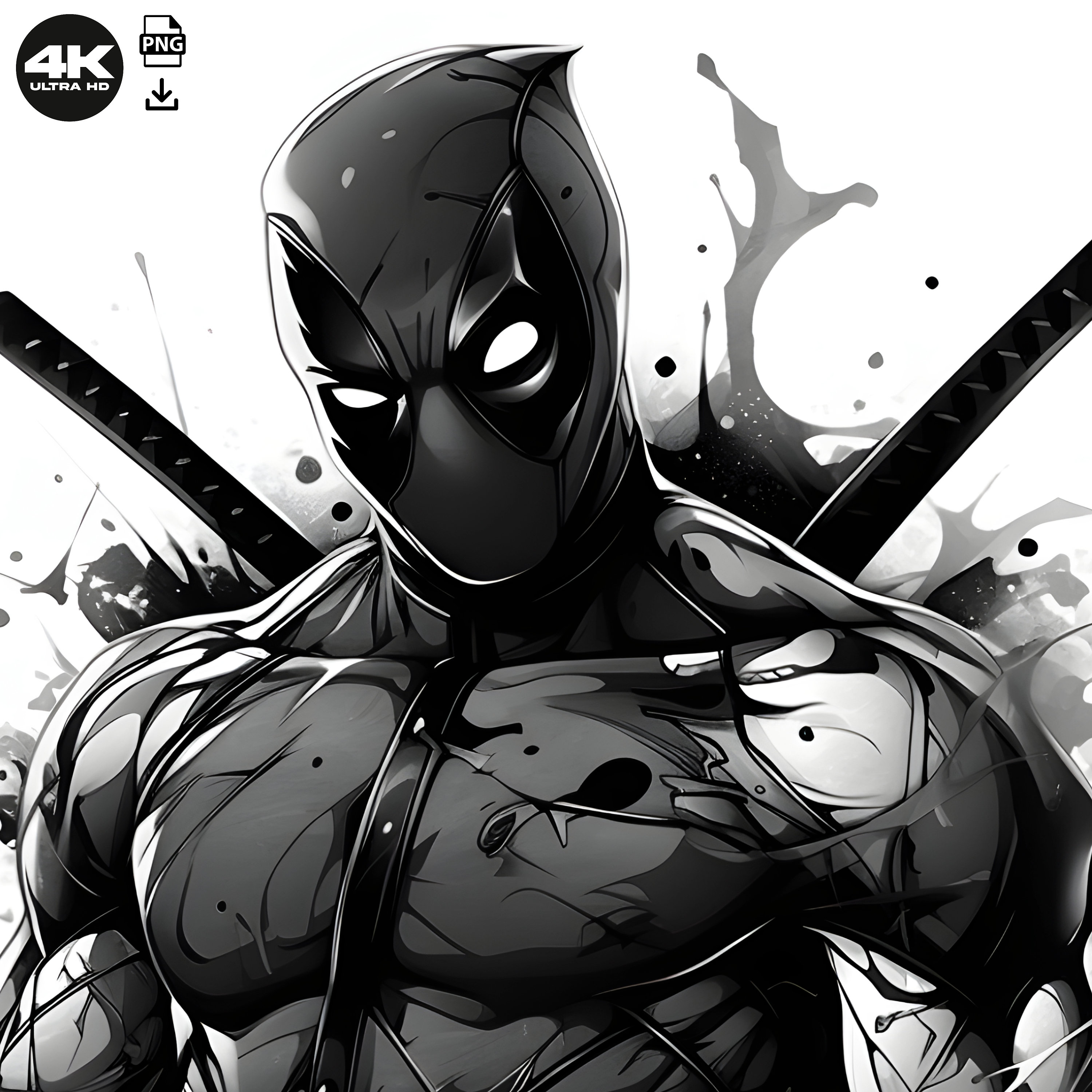 Deadpool Noir Et Blanc