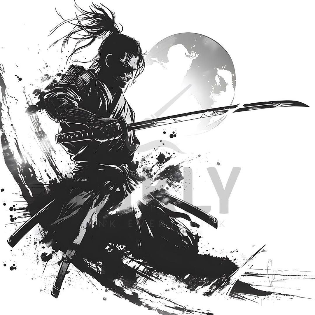 Samurai Tattoo Design - Download High Resolution Digital Art PNG ...
