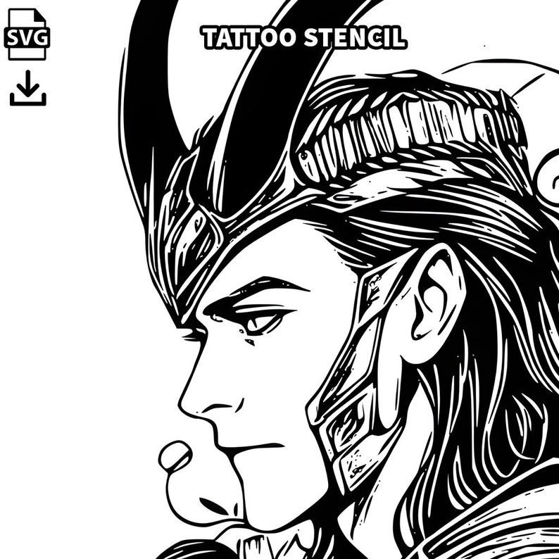 Loki God of Mischief Tattoo Design Download High Resolution Digital Art ...