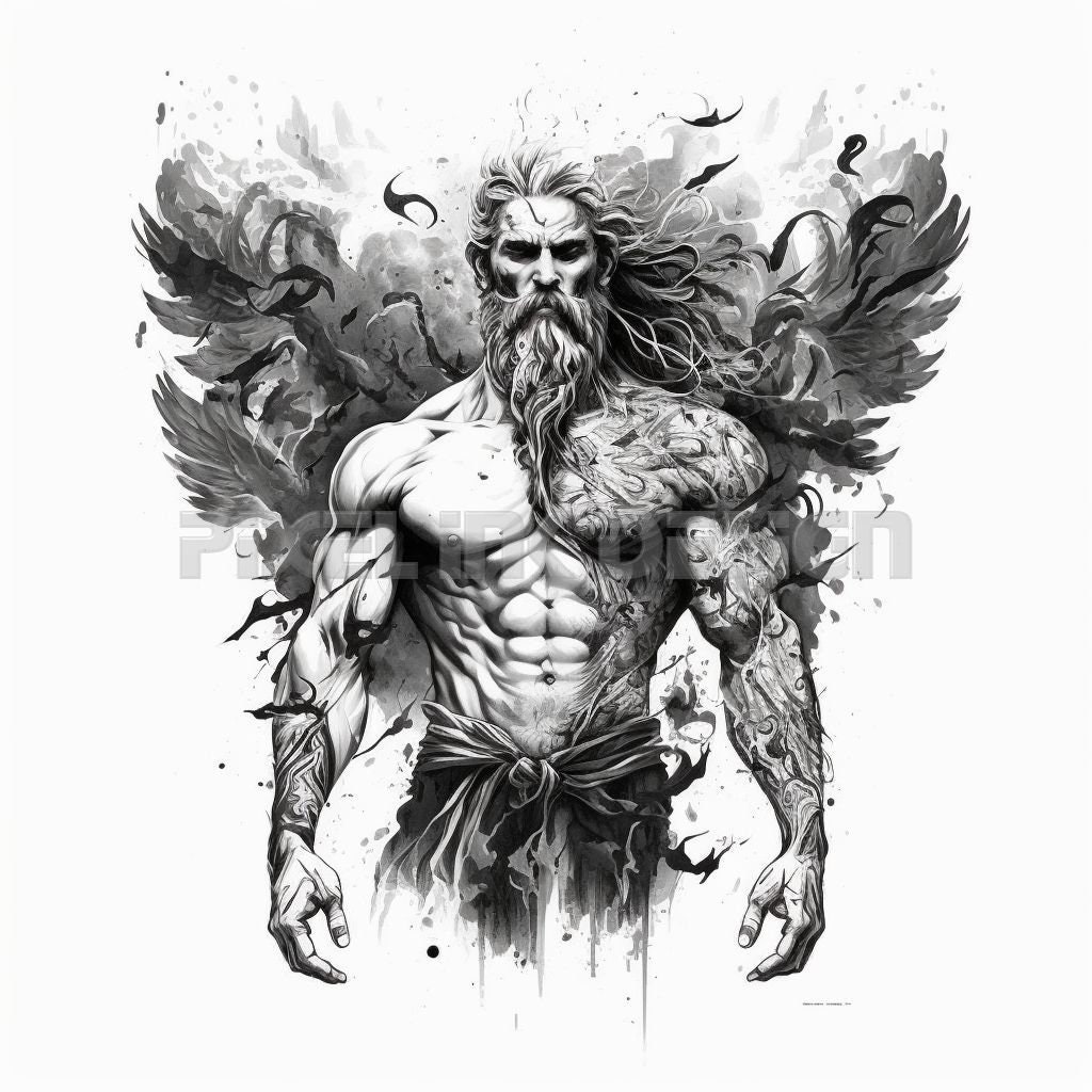 Zeus Tattoo Design Download High Resolution Digital Art PNG Transparent ...