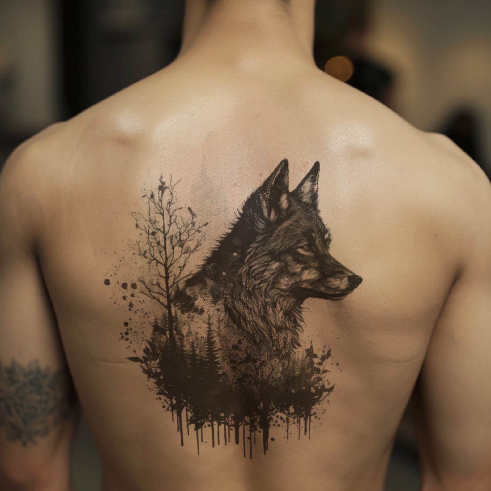 Wolf Tattoo Design Download High Resolution Digital Art PNG Transparent ...