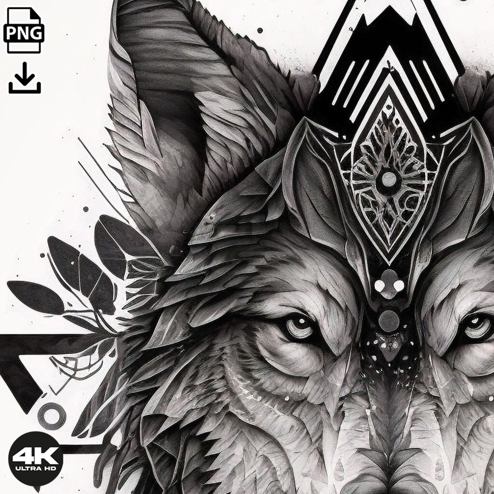 Wolf Tattoo Design - Download High Resolution Digital Art PNG ...