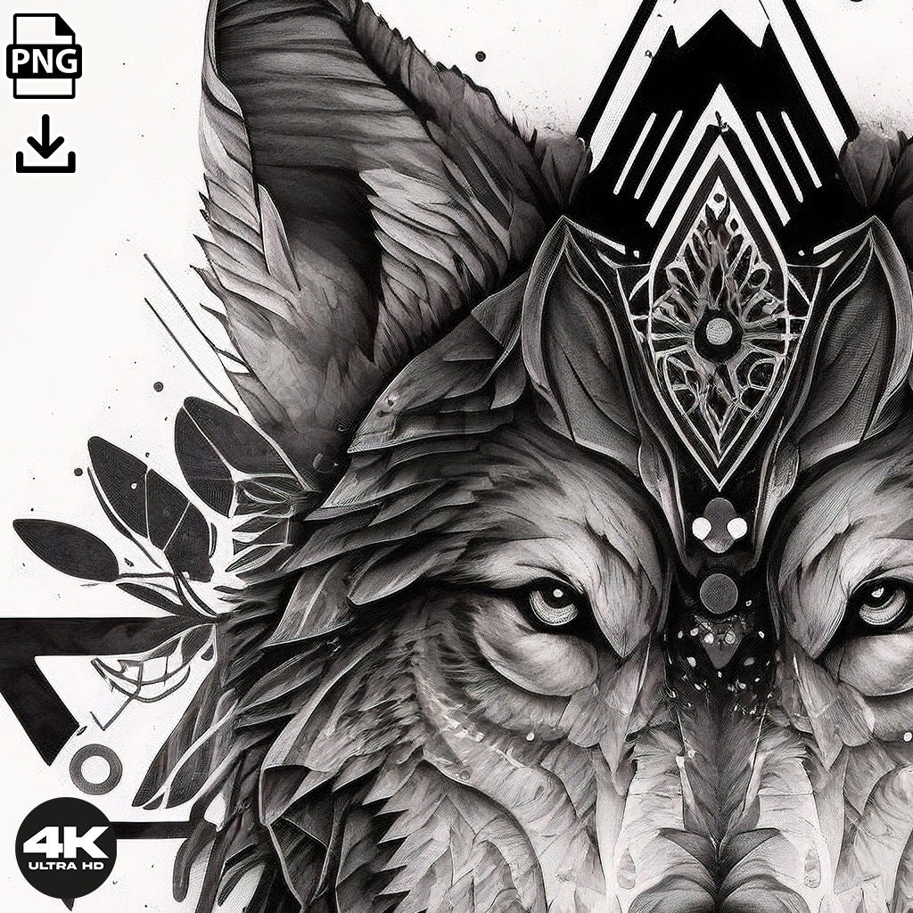 Wolf Tattoo Design - Download High Resolution Digital Art PNG ...