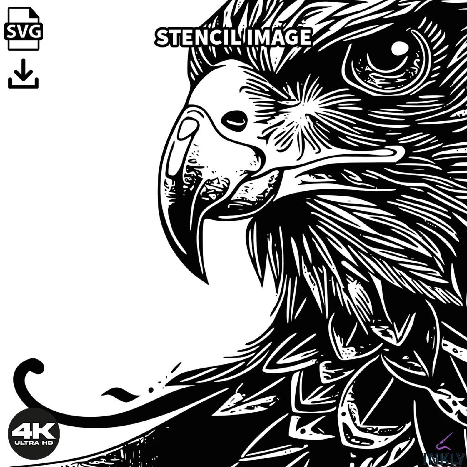 Hawk Tattoo Design - Download High Resolution Digital PNG Art on White ...