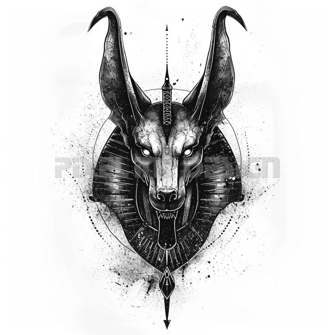 Anubis God of Afterlife Tattoo Design Download High Resolution Digital ...