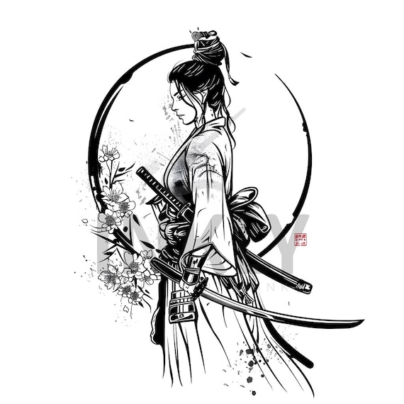 Samurai tattoo stencil - Bronctattooaus.com