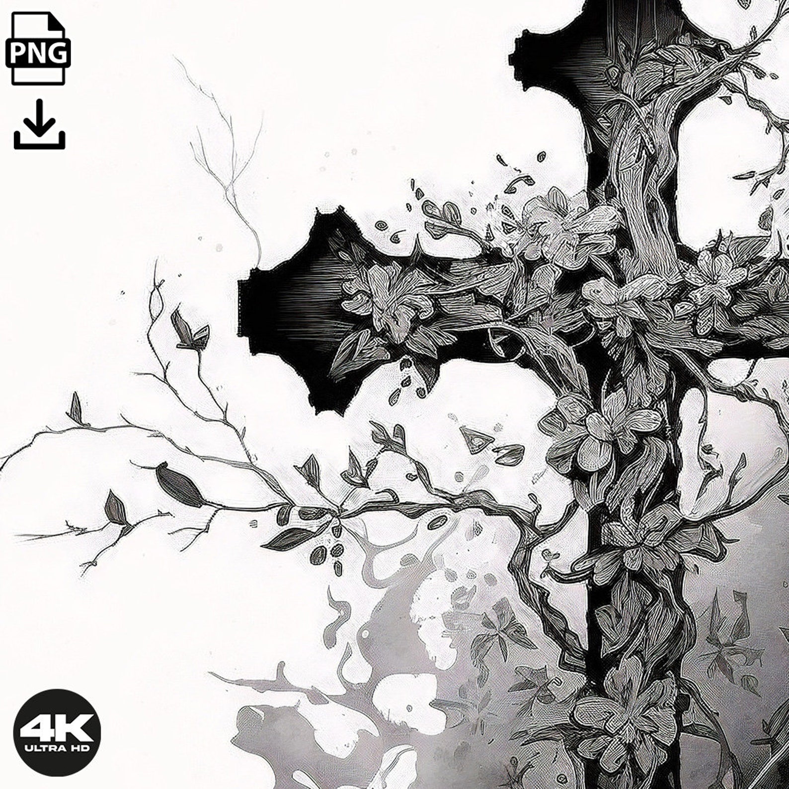Cross Tattoo Design - Download High Resolution Digital Art PNG ...