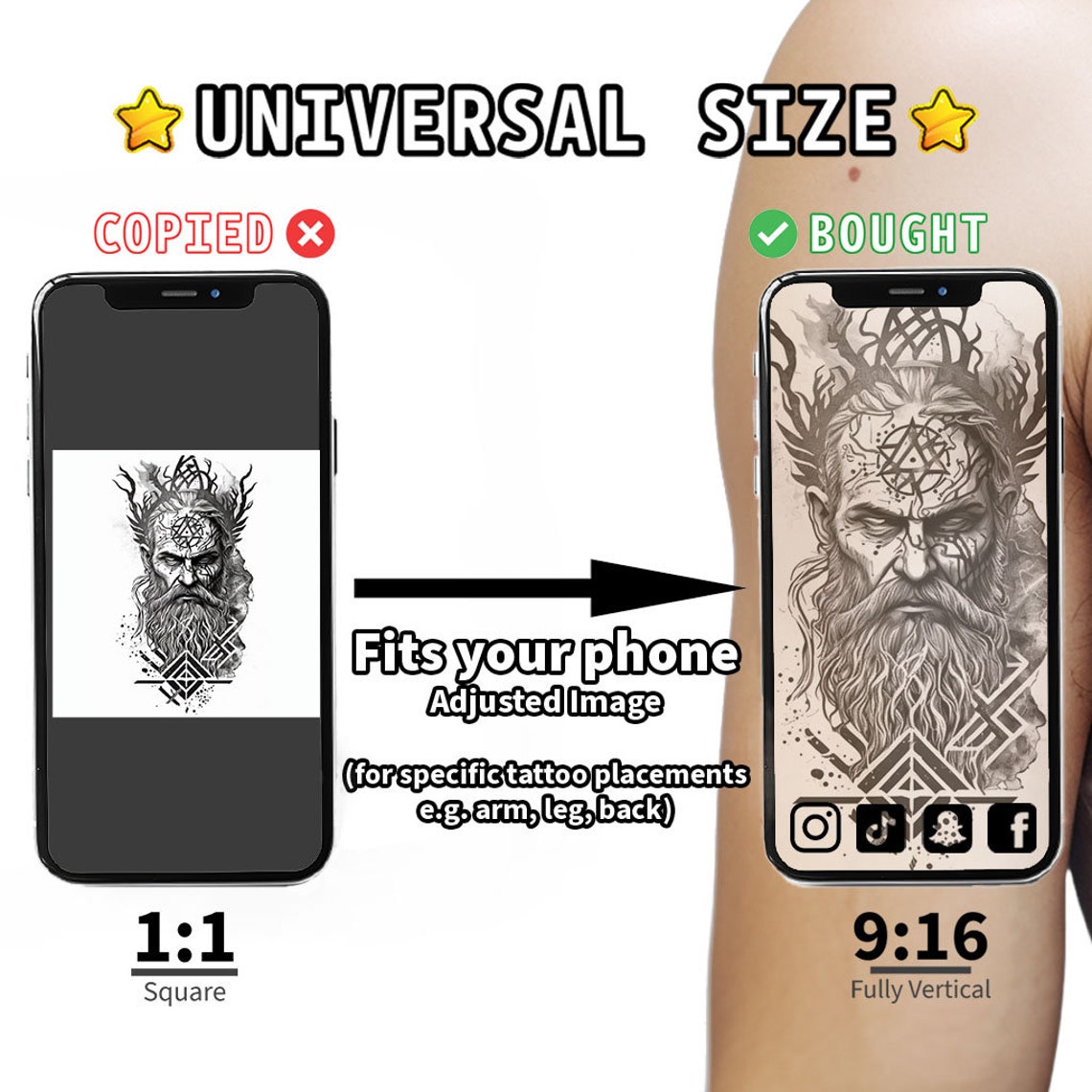 Odin Tattoo Design Download High Resolution Digital Art PNG Transparent ...