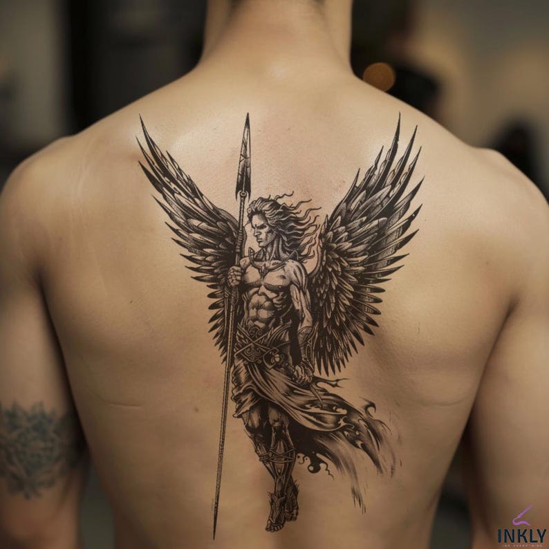 Guardian Angel Tattoo Design - Transparent Background - Download ...