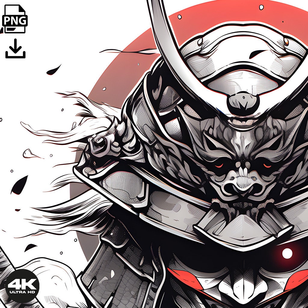 Samurai Tattoo Design Download High Resolution Digital Art PNG ...