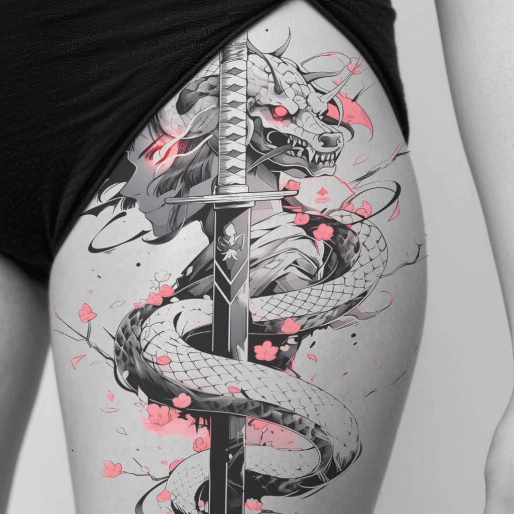 Katana Sword Tattoo Design Download High Resolution Digital Art PNG ...