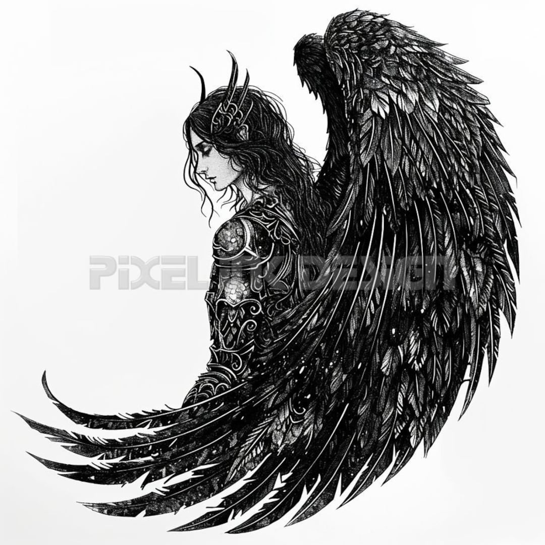 Angel Tattoo Design Download High Resolution Digital Art PNG ...