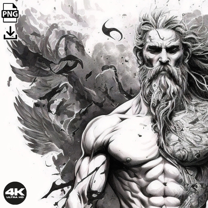 Zeus Tattoo Design Download High Resolution Digital Art PNG Transparent ...