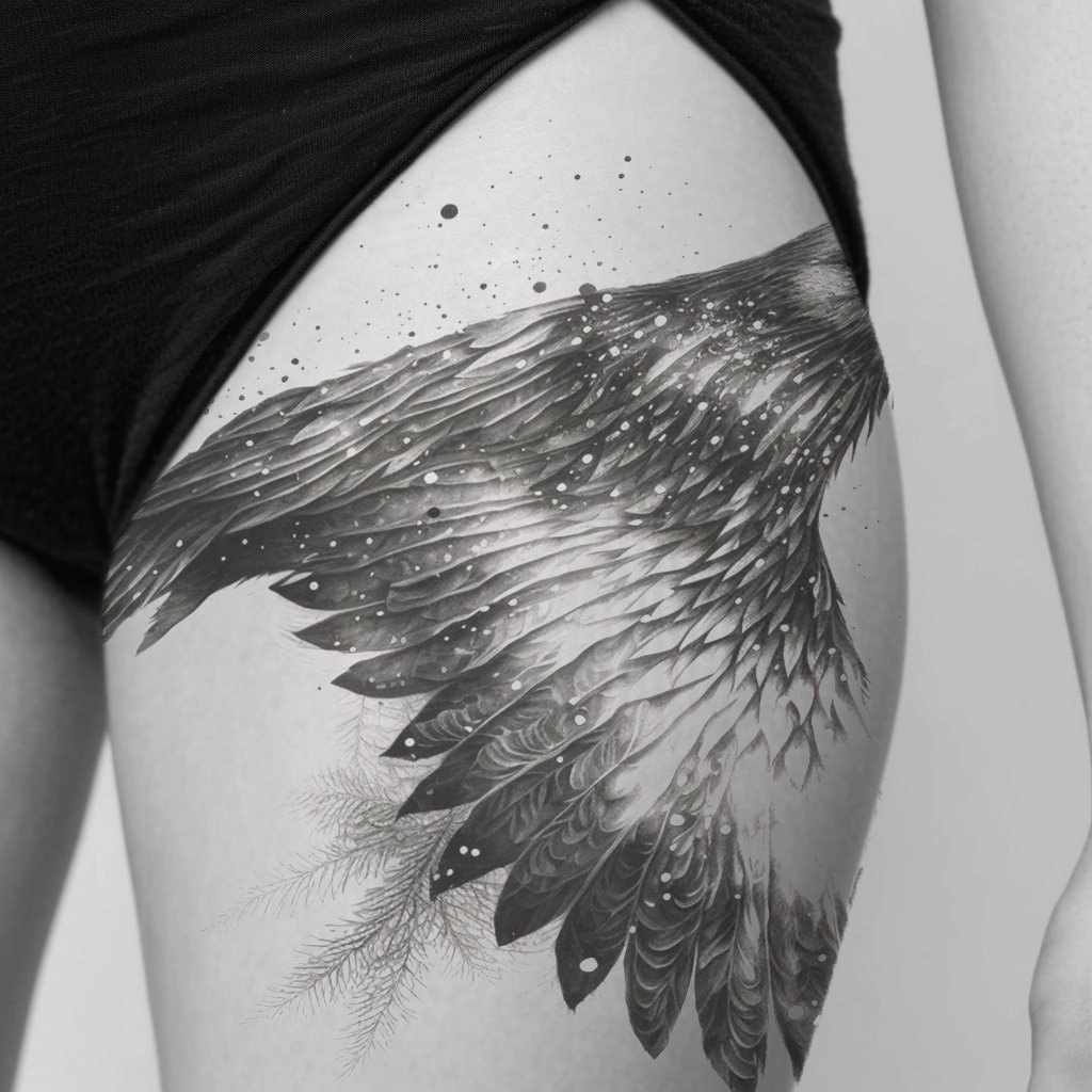 Raven Tattoo Design - Download High Resolution Digital Art PNG ...