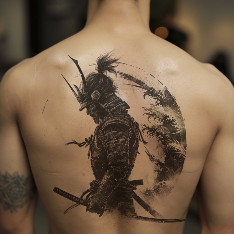 Samurai Warrior Tattoo Design Download High Resolution Digital Art PNG ...