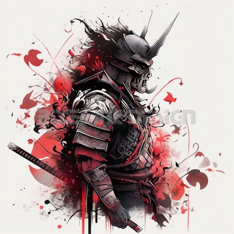Samurai Tattoo Design Download High Resolution Digital Art PNG ...