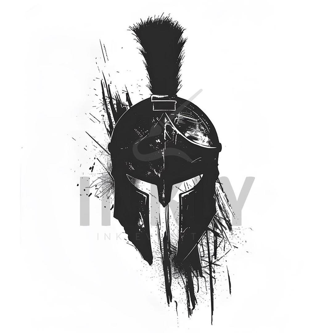 Achilles Helmet Tattoo Design - Download High Resolution Digital Art ...