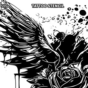 Rose With Wings Tattoo Design - Download High Resolution Digital Art ...