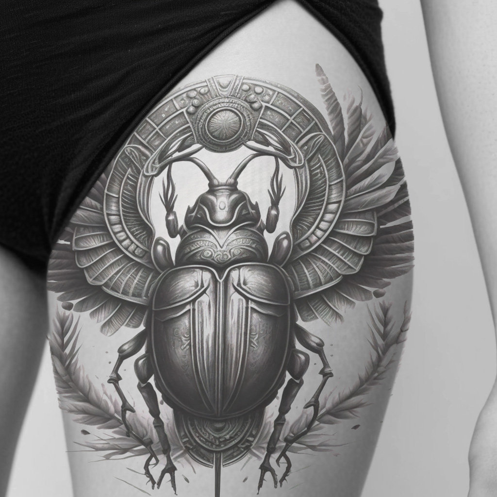 Scarab Beetle Tattoo Design Download High Resolution Digital Art PNG ...